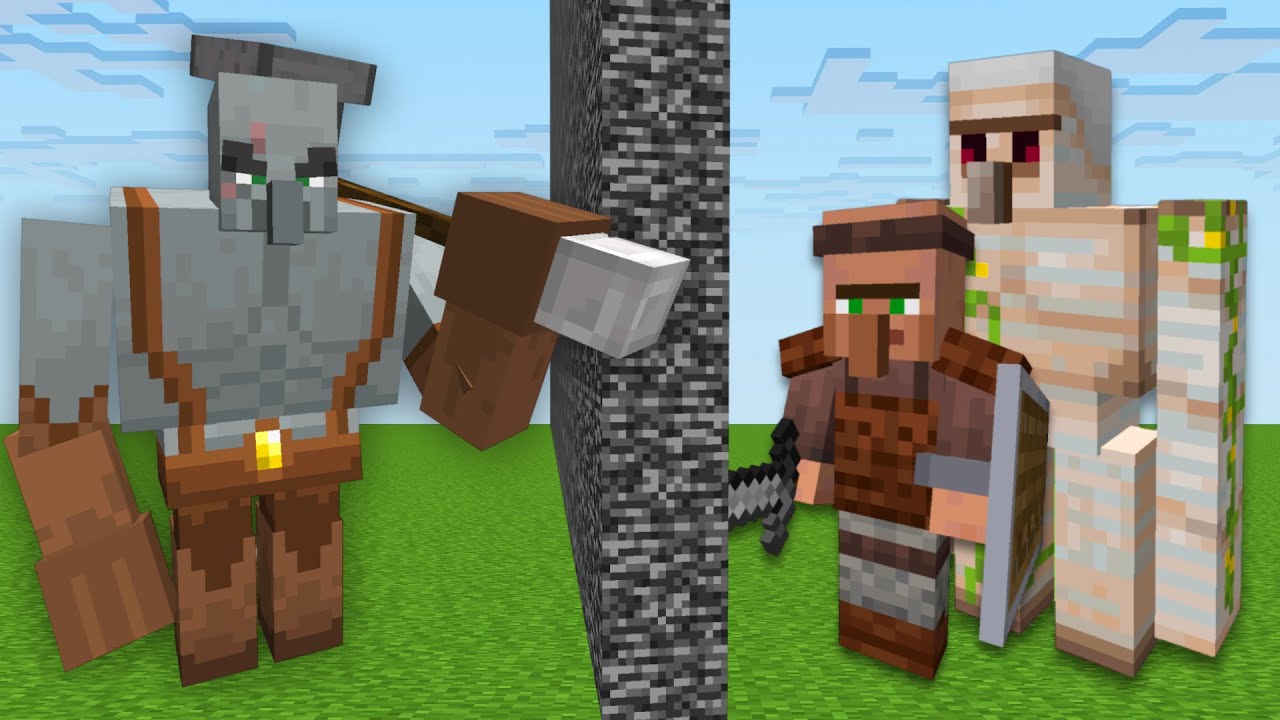 Illager Bosses vs Villager Army (Minecraft Mob Battle) - YouTube