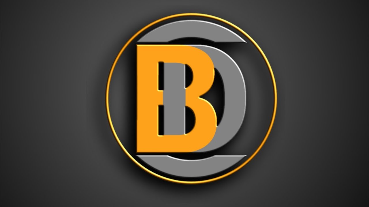 how to B D logo design in pixellab / B D logo bnane ka tarika - YouTube