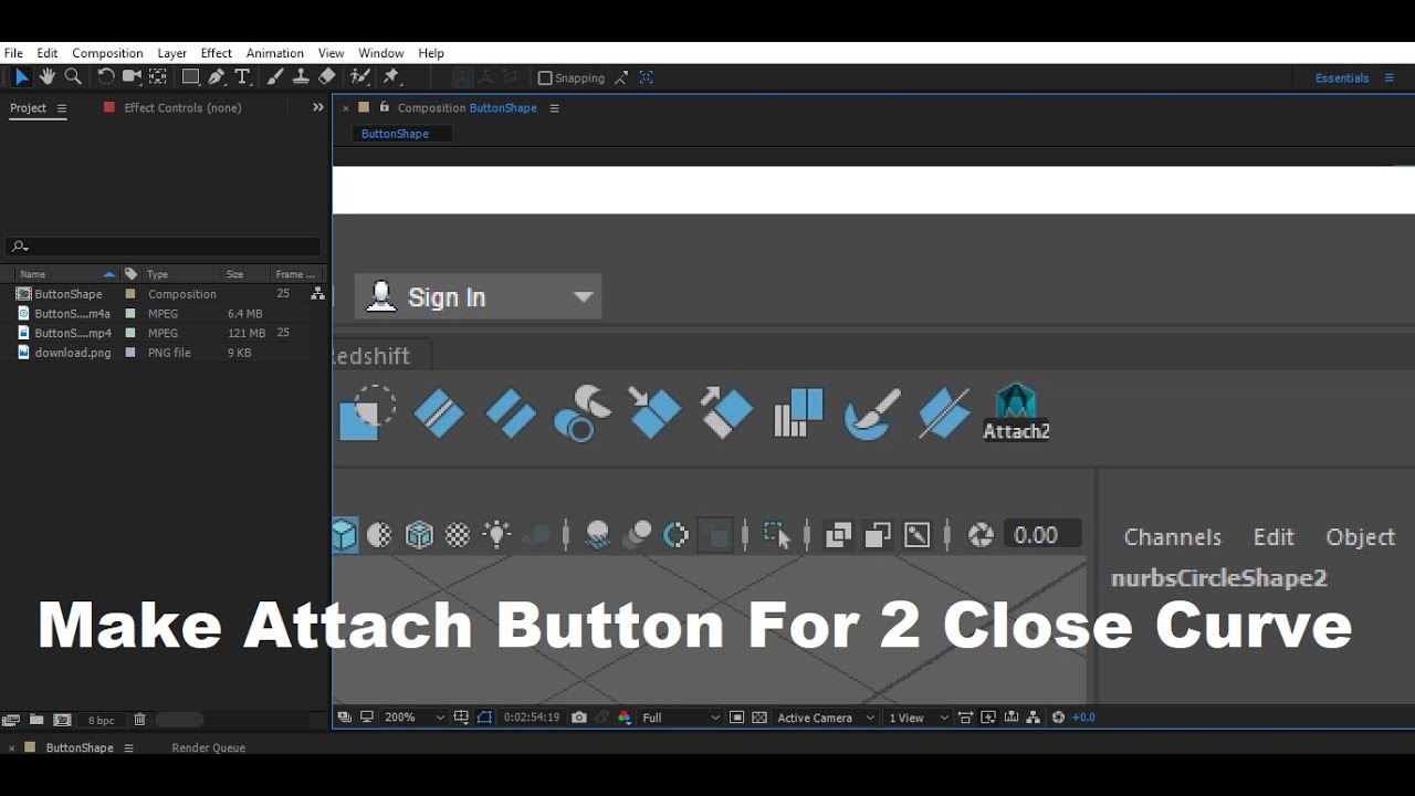 Make Attach Button For Close Curve In Maya - YouTube