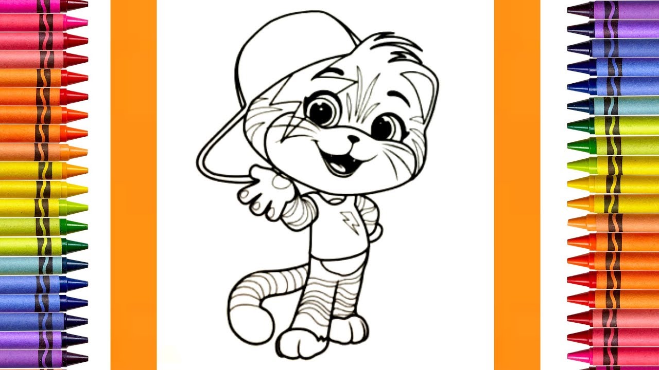 The Coloring Couple Presents: Coloring Lampo from 44 Cats | How to ...