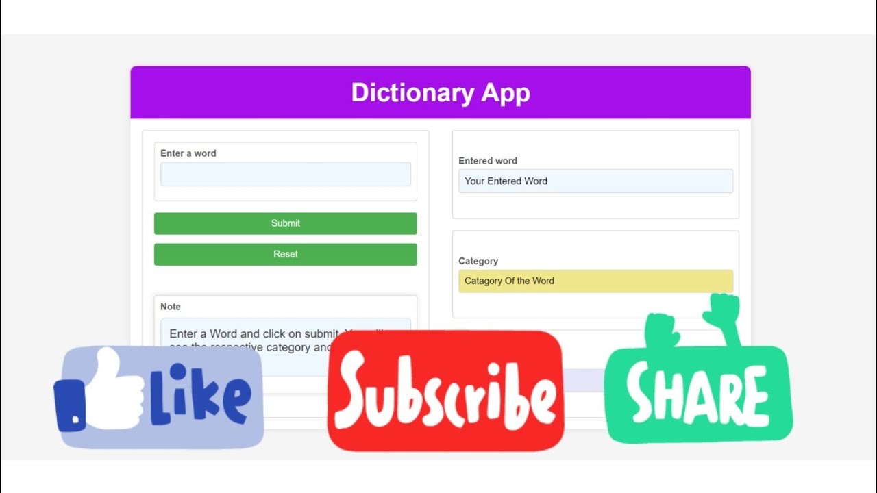 Creating A Dictionary App Using Htmlcss Javascript And Nodejs Express 7112