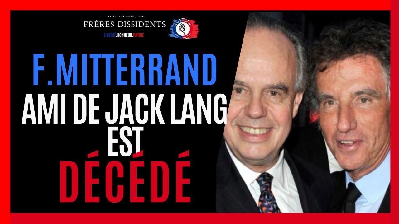FRANÇOIS MITTERRAND AMI DE JACK LANG EST DÉCÉDÉ. - YouTube