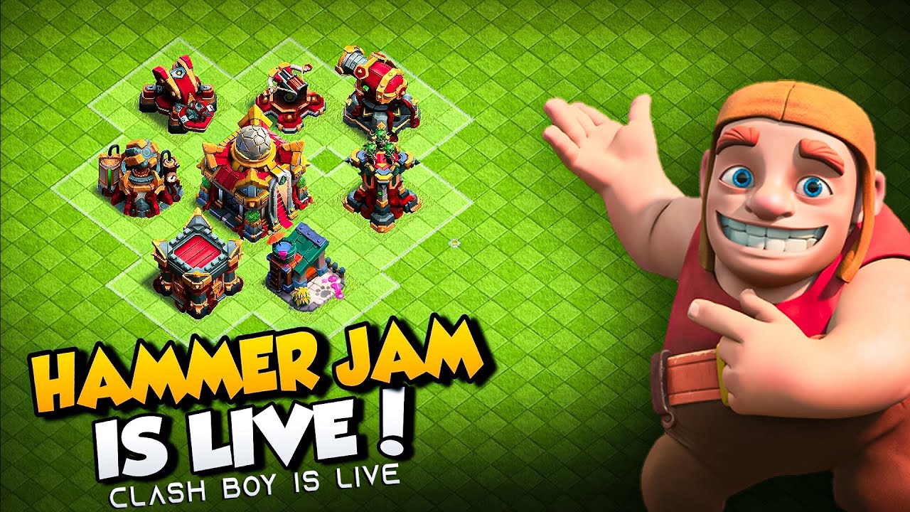 Hammer Jam Update in Clash of Clans - Live Base Visiting | Road to 2.5K Subs #hammerjam #coc ...