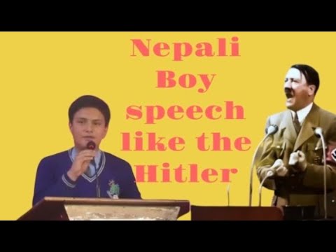 Nepali Boy speech like the Hitler - YouTube