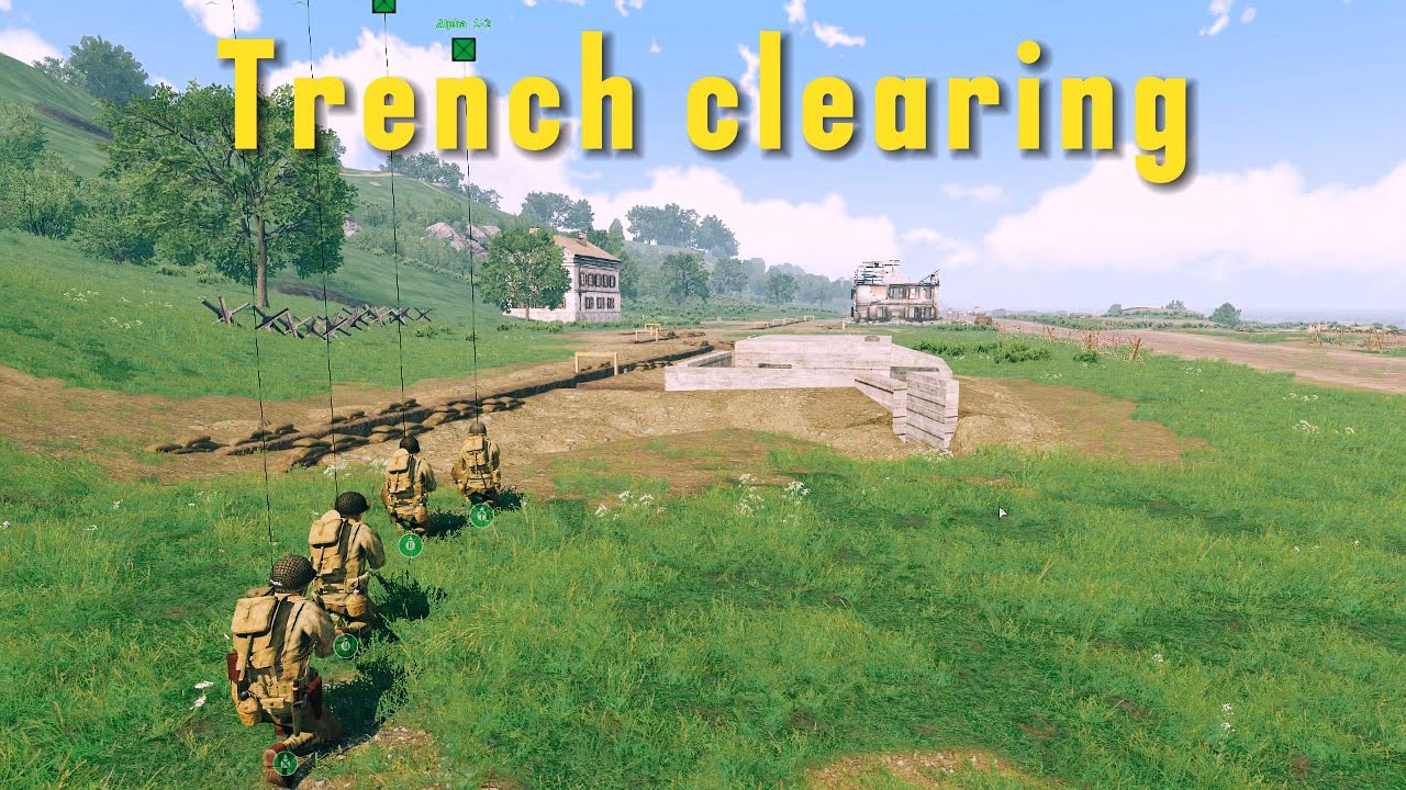 Trench clearing with the ARMA 3 WARGAME MOD - YouTube
