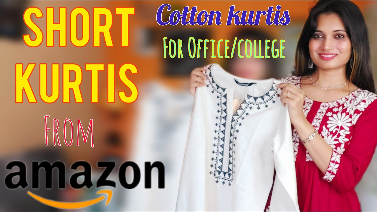 Amazon Short kurtis haul *under 800* || Trendy short kurti for office ...