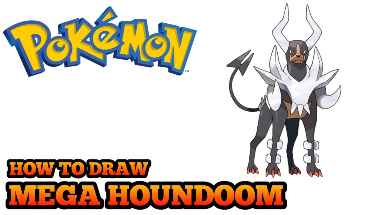 How To Draw Pokemon | Mega Houndoom - YouTube