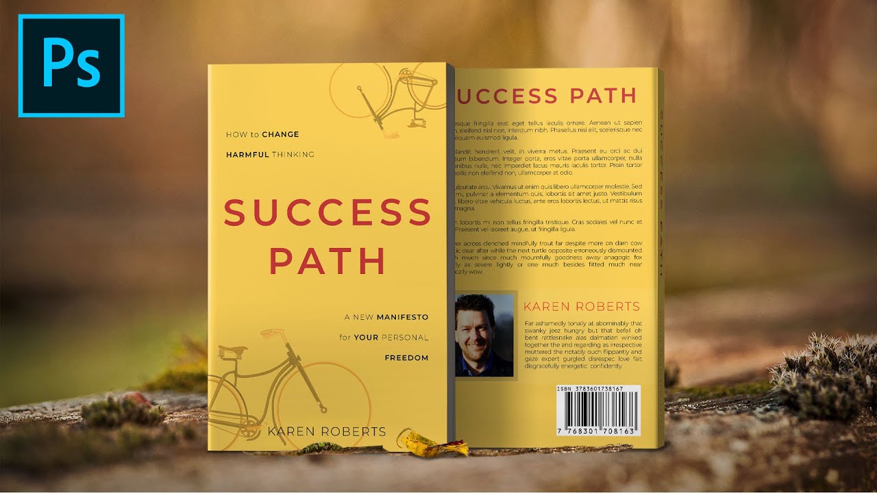 Self Help Book Cover Design in Photoshop - YouTube