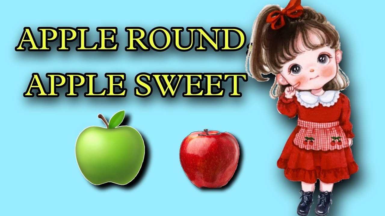 Apple round, apple sweet || nursery class first Rhymes || #babyreading ...