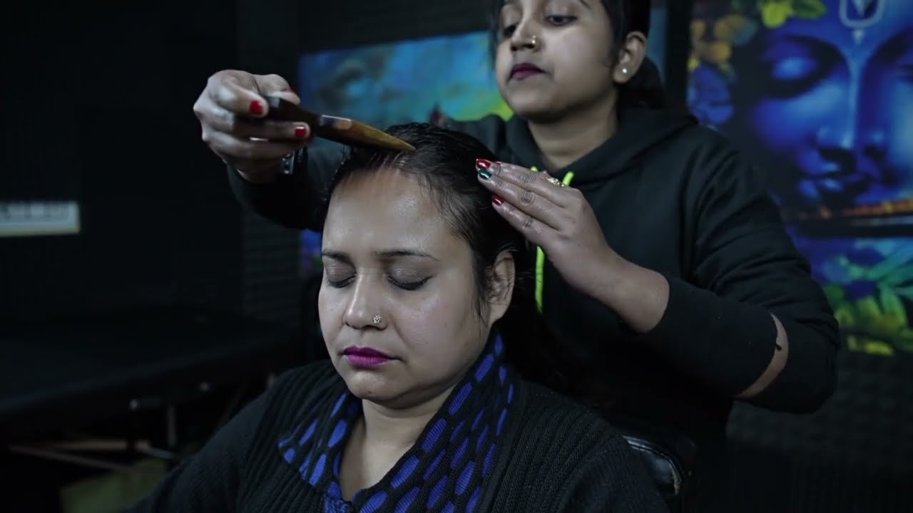 Female Head Scratching Asmr With Comb Sculp Head Massage With Comb