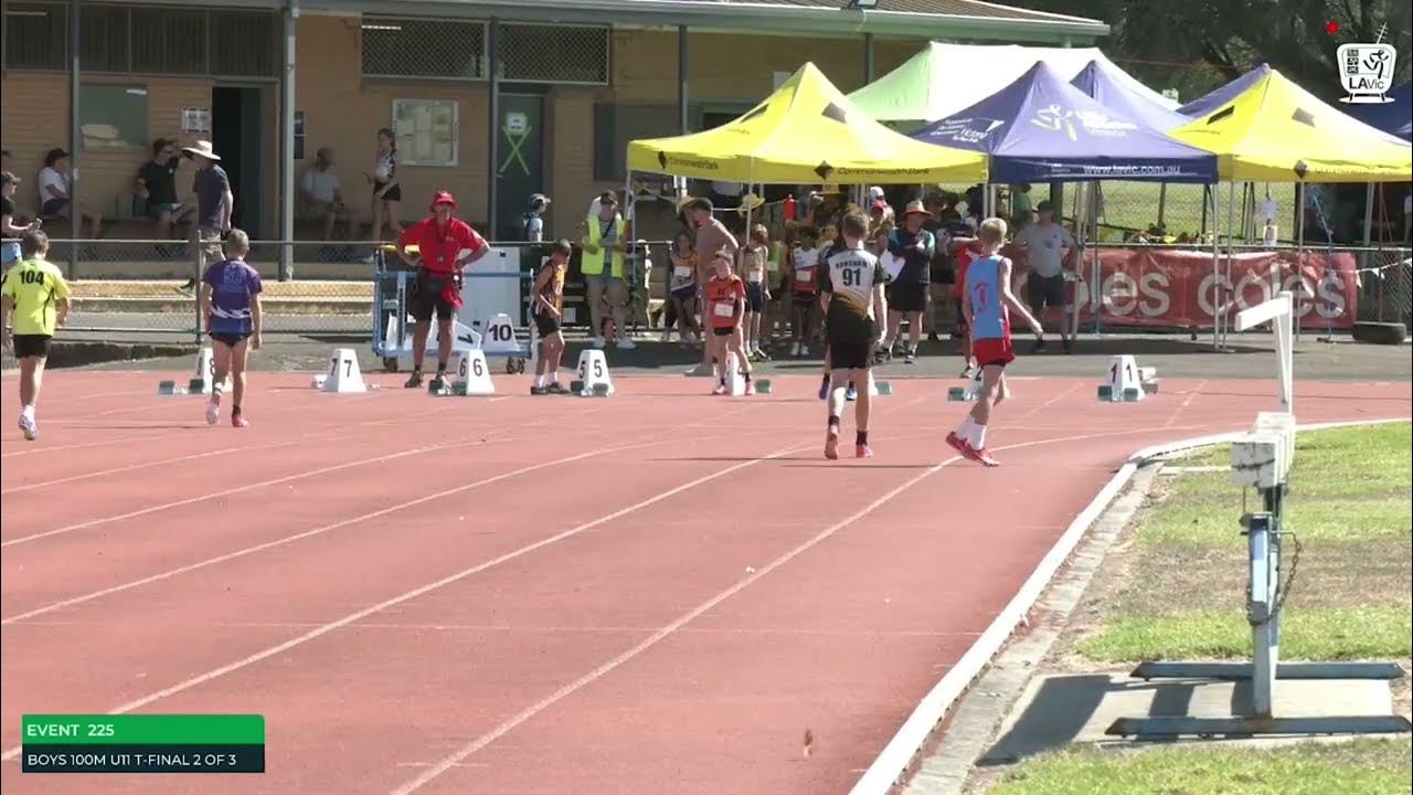 Boys U11 100m Timed Final 2: 2023-24 State Track and Field Championships - YouTube