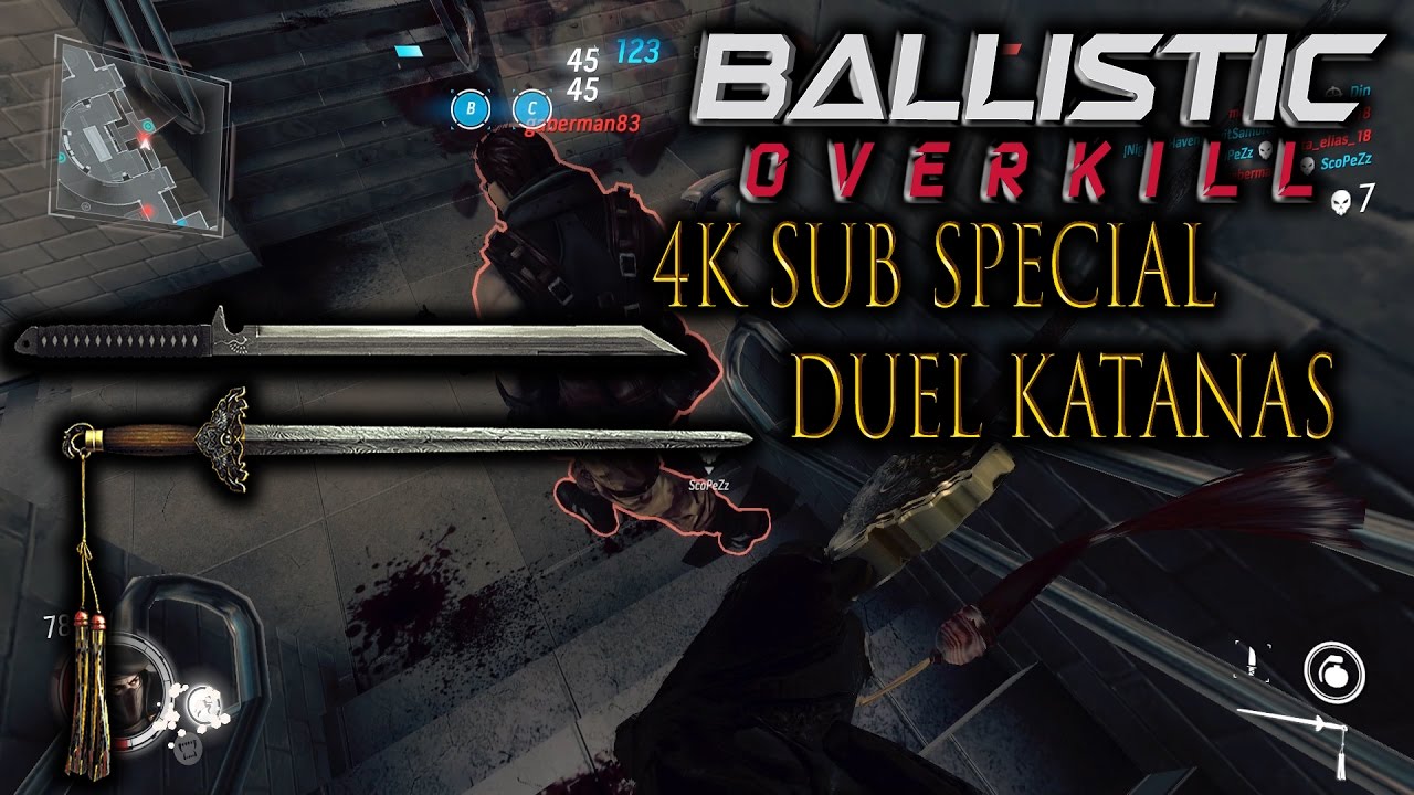 [Ballistic Overkill] 4k Sub Special: Dual Katana Killing Spree - YouTube