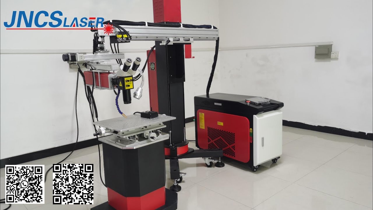 1500W Boom Type high speed metal fiber laser mold welding system - YouTube