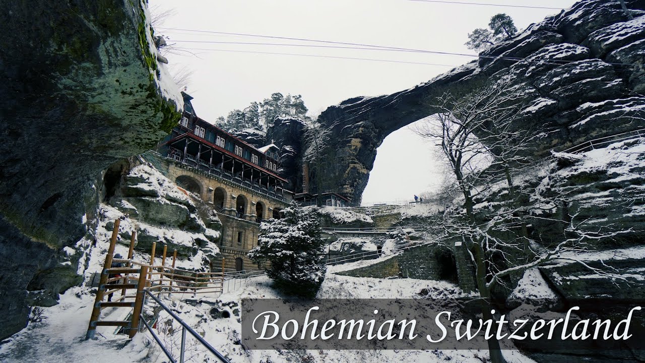 Bohemian Switzerland Sand Stone Bridge Winter Děčín Czech Republic ...