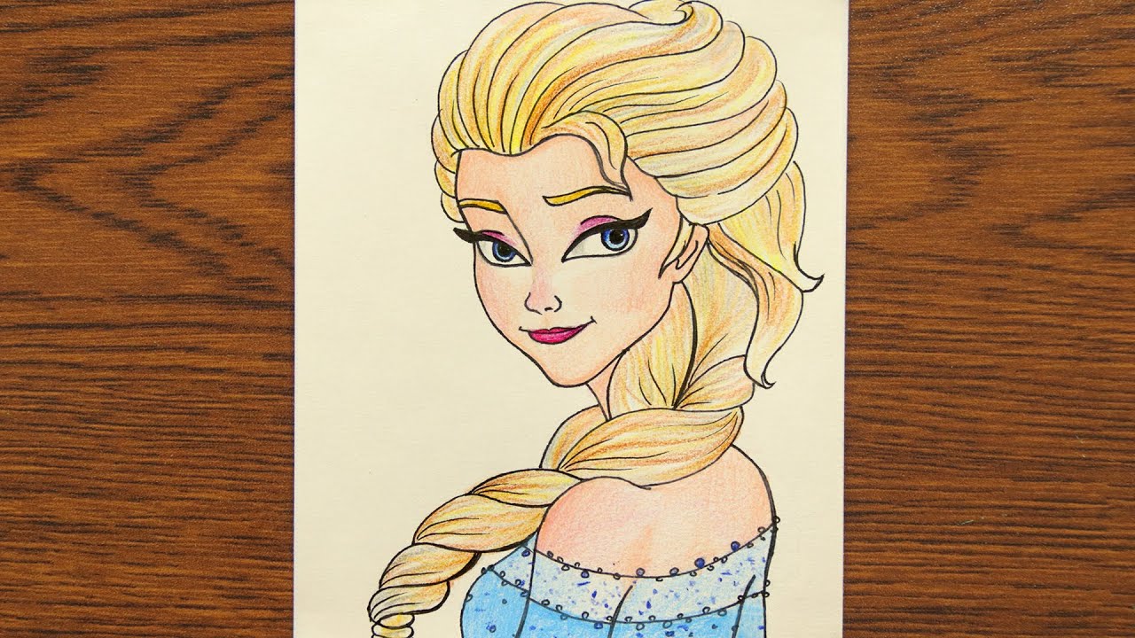 How to Draw Elsa Easy | Princess Elsa Drawing - YouTube