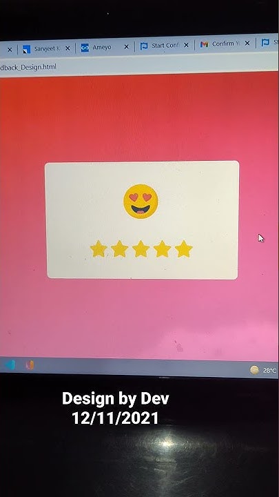 Interactive feedback design by Dev using HTML CSS JavaScript - YouTube