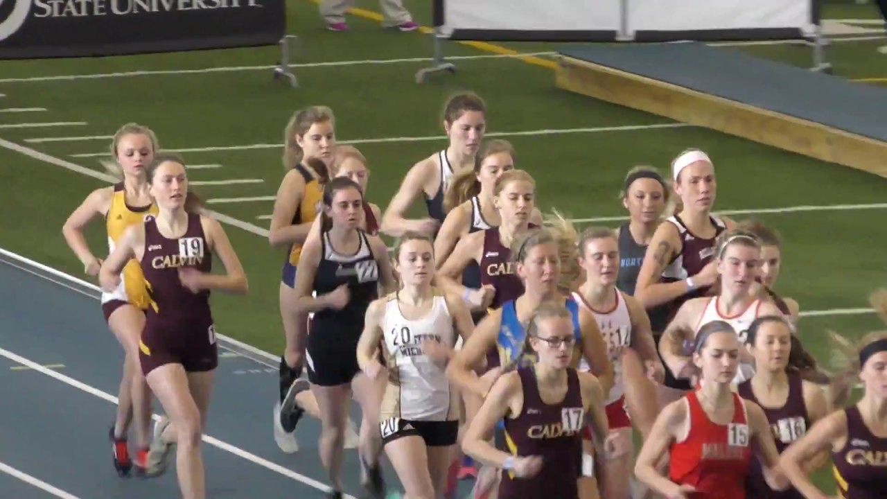 Women 5000 Meter Run | GVSU Big Meet - Friday 2017 - YouTube