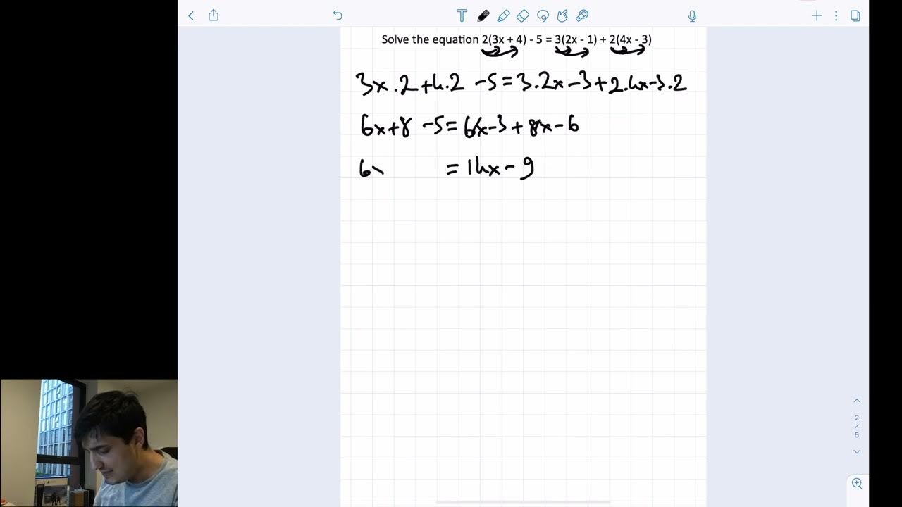 Chapter 4 - Lesson 3 Solving Equations with Variables On Both Sides ...