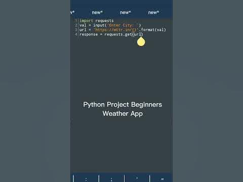 Weather App project for beginners | Python projects #python #shorts #project #coding - YouTube