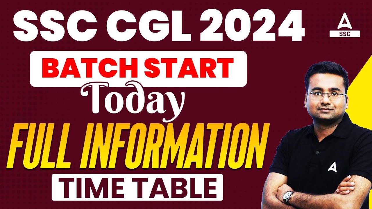 SSC CGL 2024 | SSC CGL TIME TABLE 2024 | By Abhinandan Sir - YouTube