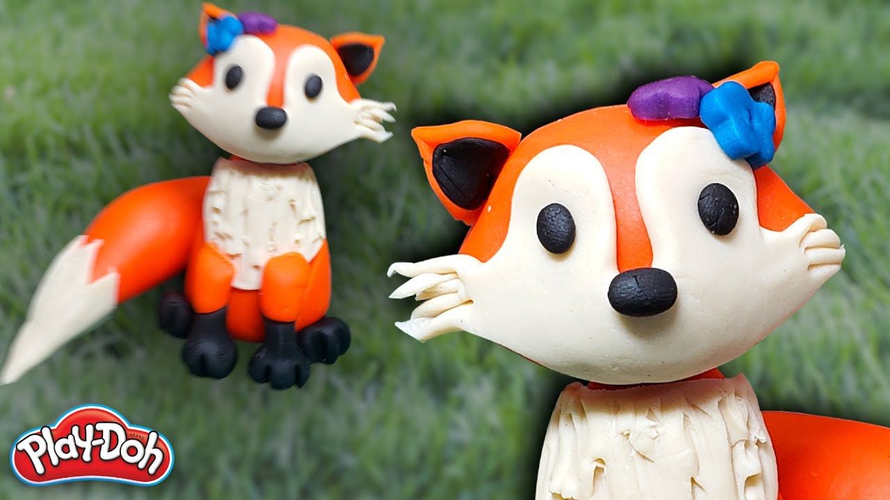 PlayDoh Fox: Learn how to make (clay) Playdoh Animals - YouTube