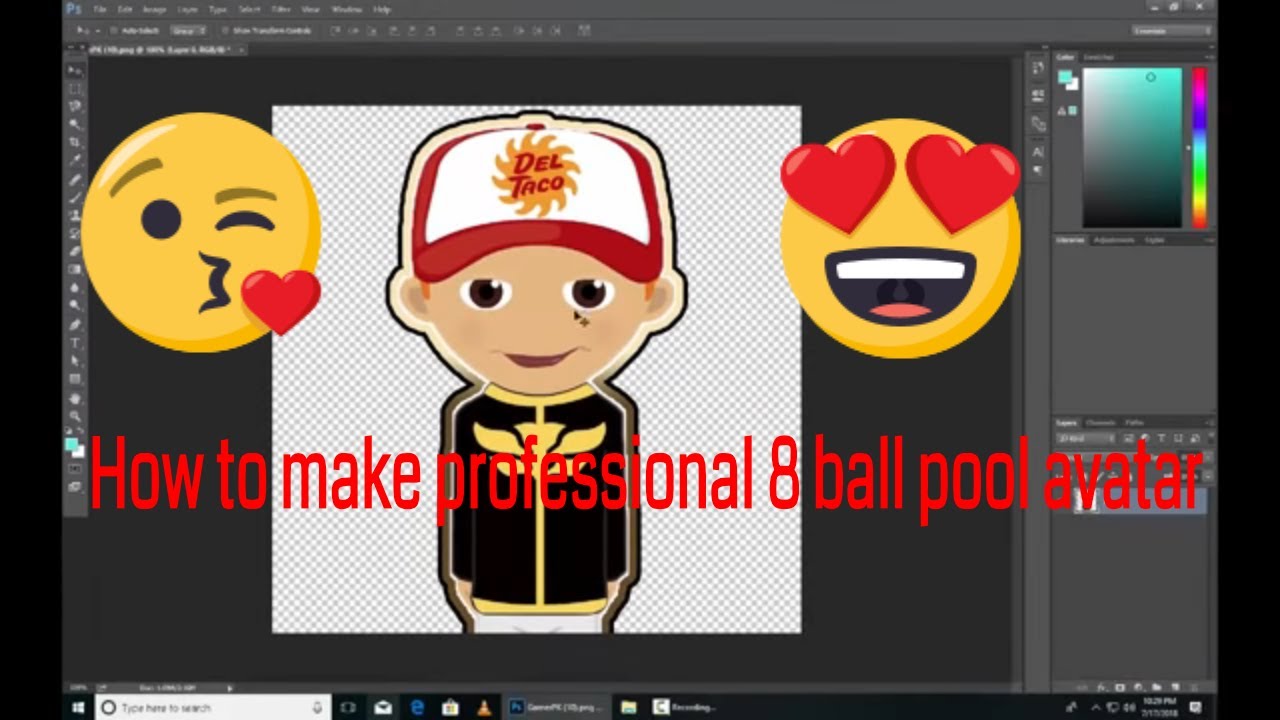 How to Make Stylish 8 ball Pool Avatar - YouTube