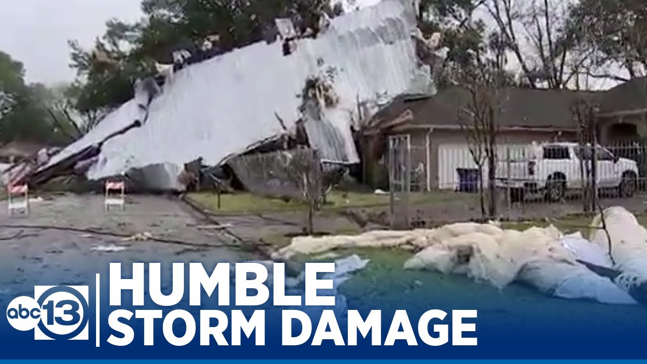 ABC13's Patrina Adger surveys significant storm damage in Humble ...