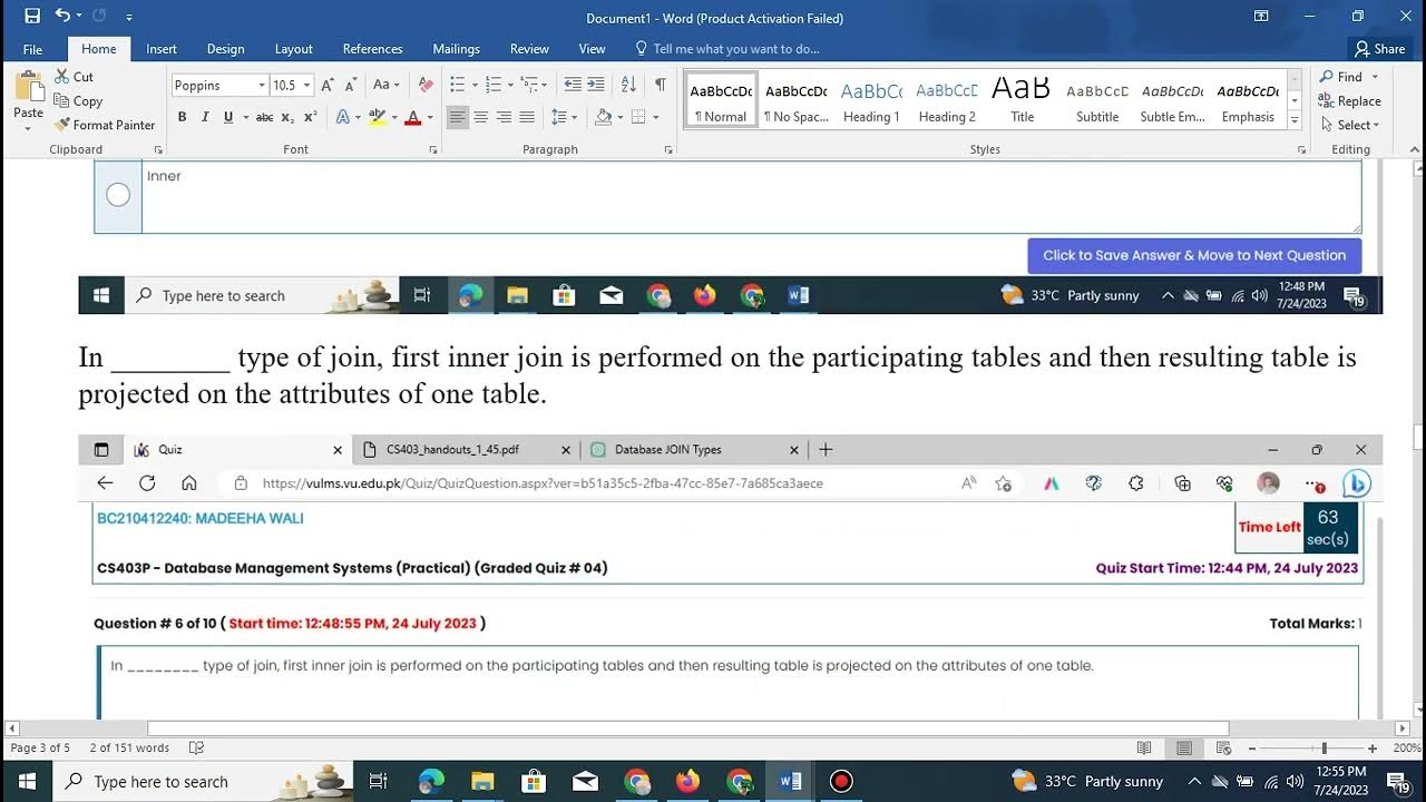 Cs403p Graded Quiz No 4 Spring Solution 2023 Youtube