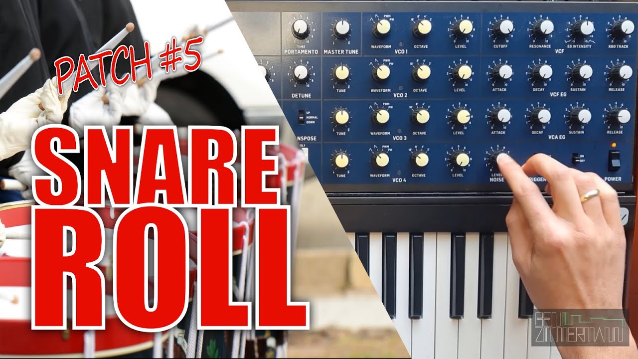 Behringer MonoPoly: "Snare Roll" Tutorial (deutsch, english subs, patch sheet) - YouTube