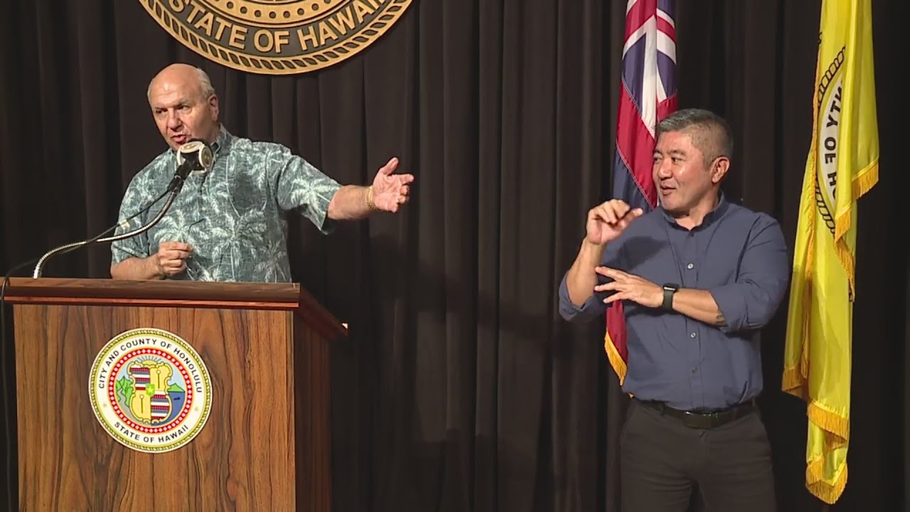 FULL: Honolulu Mayor Rick Blangiardi holds news conference to talk ...