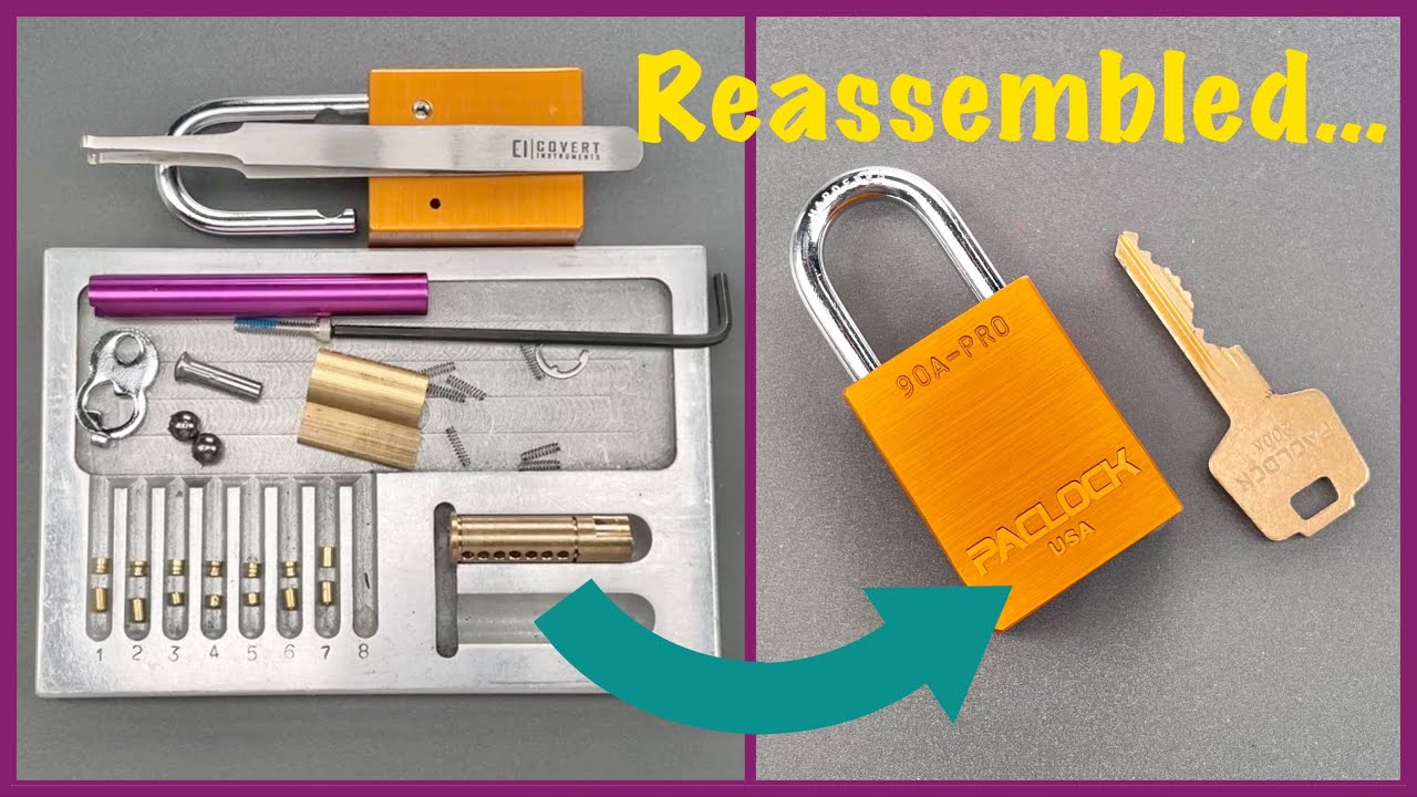 [1494] Reassembling a PacLock 90A-Pro Padlock - YouTube