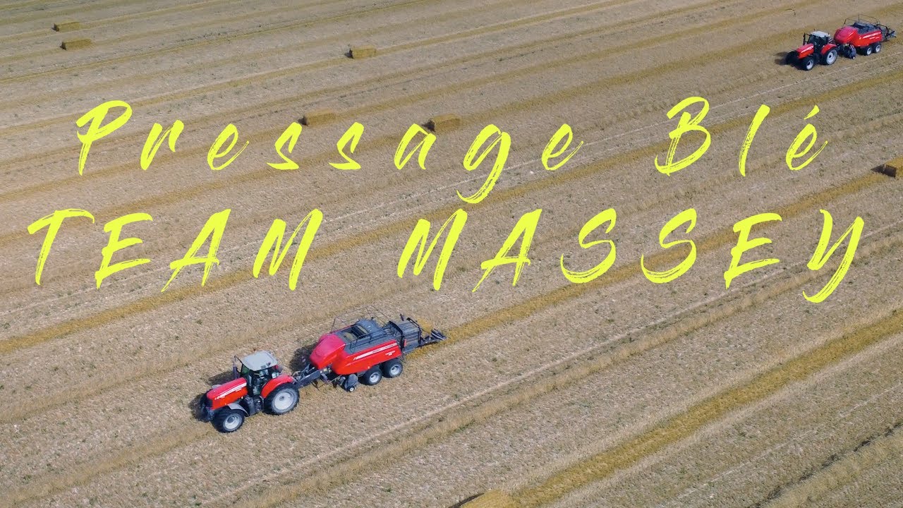 Pressage blé : Team Massey - YouTube