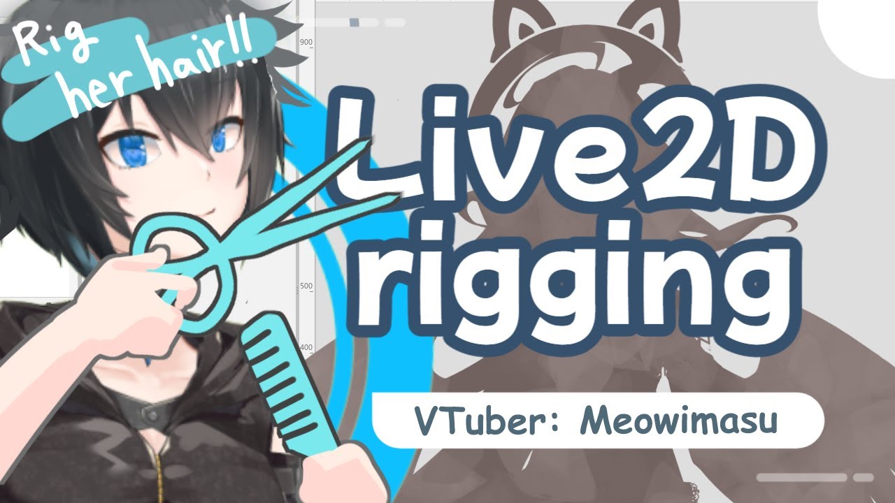 (JP/EN) Vbridger Live2D hair rigging 424 - YouTube