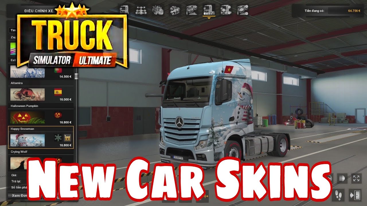 ETS2 Euro Truck Simulator | Change New Start Car Skin. Red Gaming - YouTube