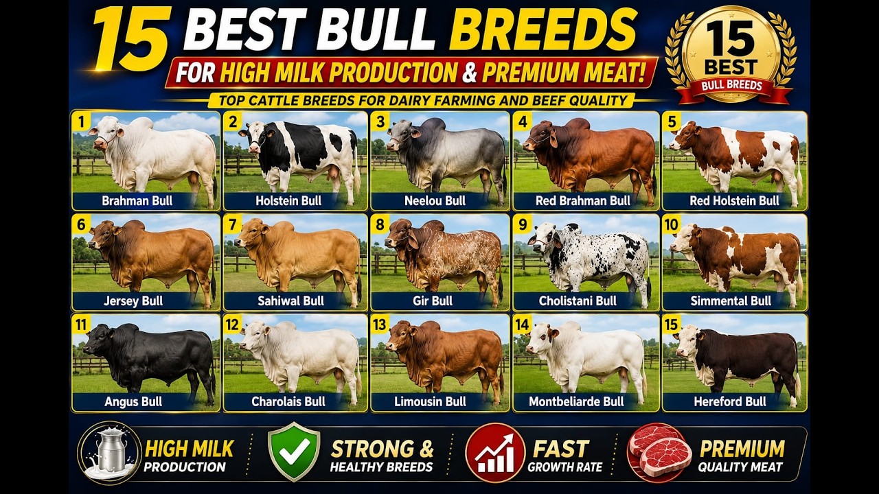 15 Best Bulls Breeds for High Milk Production and Premium Meat. - YouTube