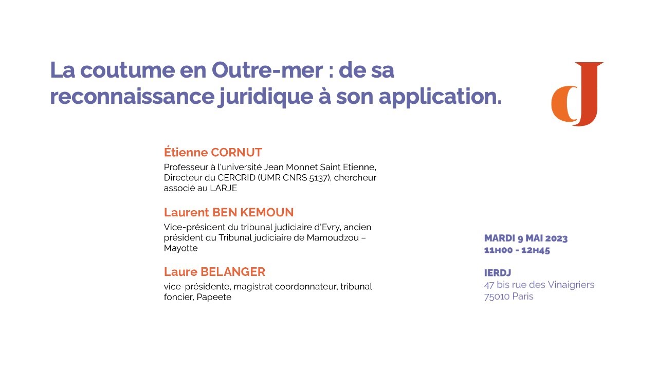 La coutume en Outre-mer : de sa reconnaissance juridique à son ...