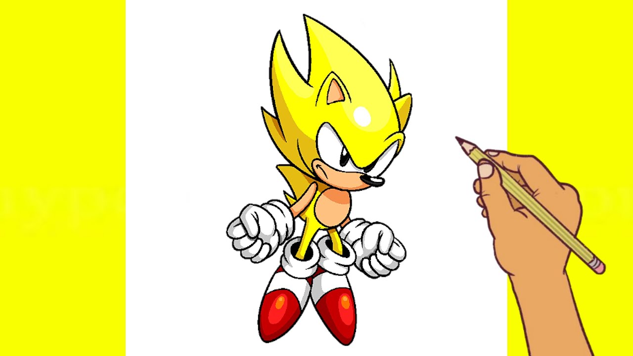 Easy Super Sonic drawing step by step | for kids | pencil drawing | by ...