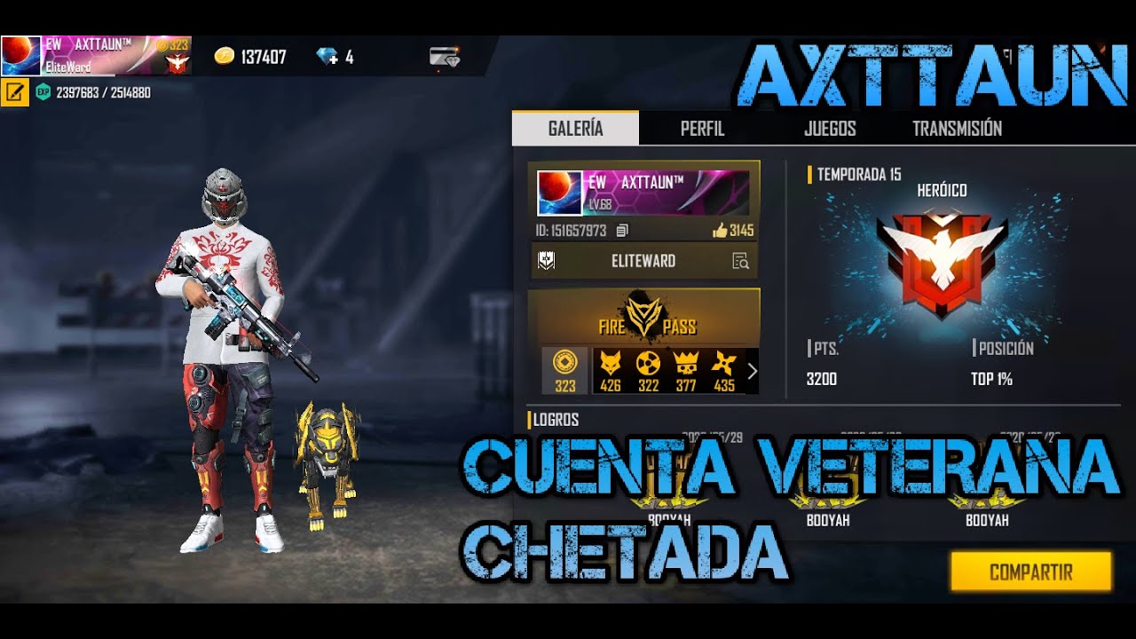 Lo Que Tiene Mi Cuenta Chetada Free Fire Youtube