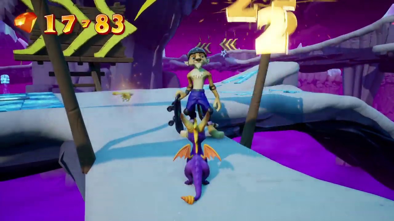 Spyro Reignited Trilogy - super bonus round ! challange 2/4 (yeti race ...