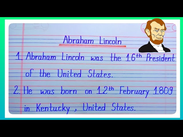 Short Note About Abraham Lincoln - Infoupdate.org