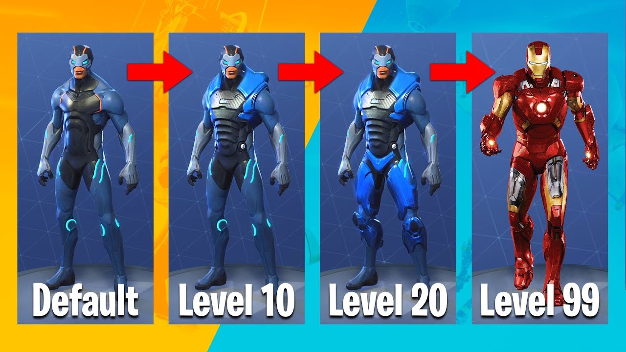 FORTNITE SEASON 4 "IRON MAN" EVOLUTION UPGRADES!! (Fortnite Battle ...