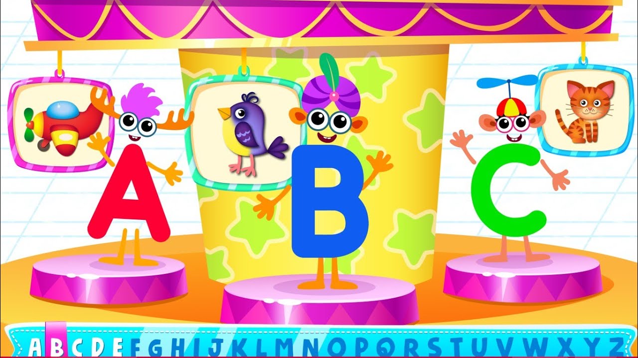 ABCDEF Alphabet with Sound For Children, abc song, Cartoon, alphabet ...