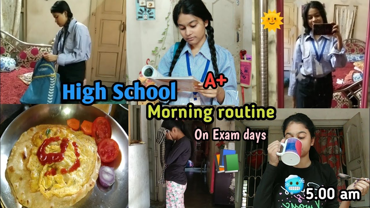 Best 5.00 am High school Morning Routine 📚 *Productive & realistic ...