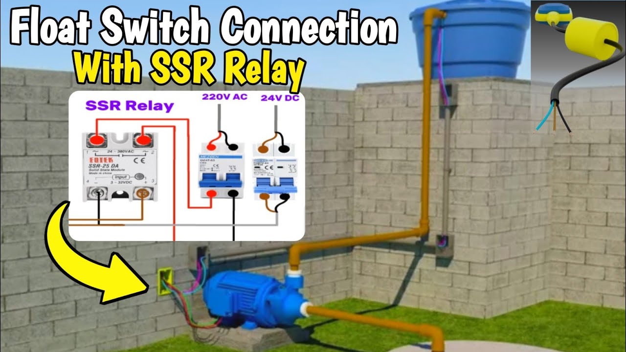 Float Switch Connection With SSR Relay | Water Pump Automatic ON OFF by ...