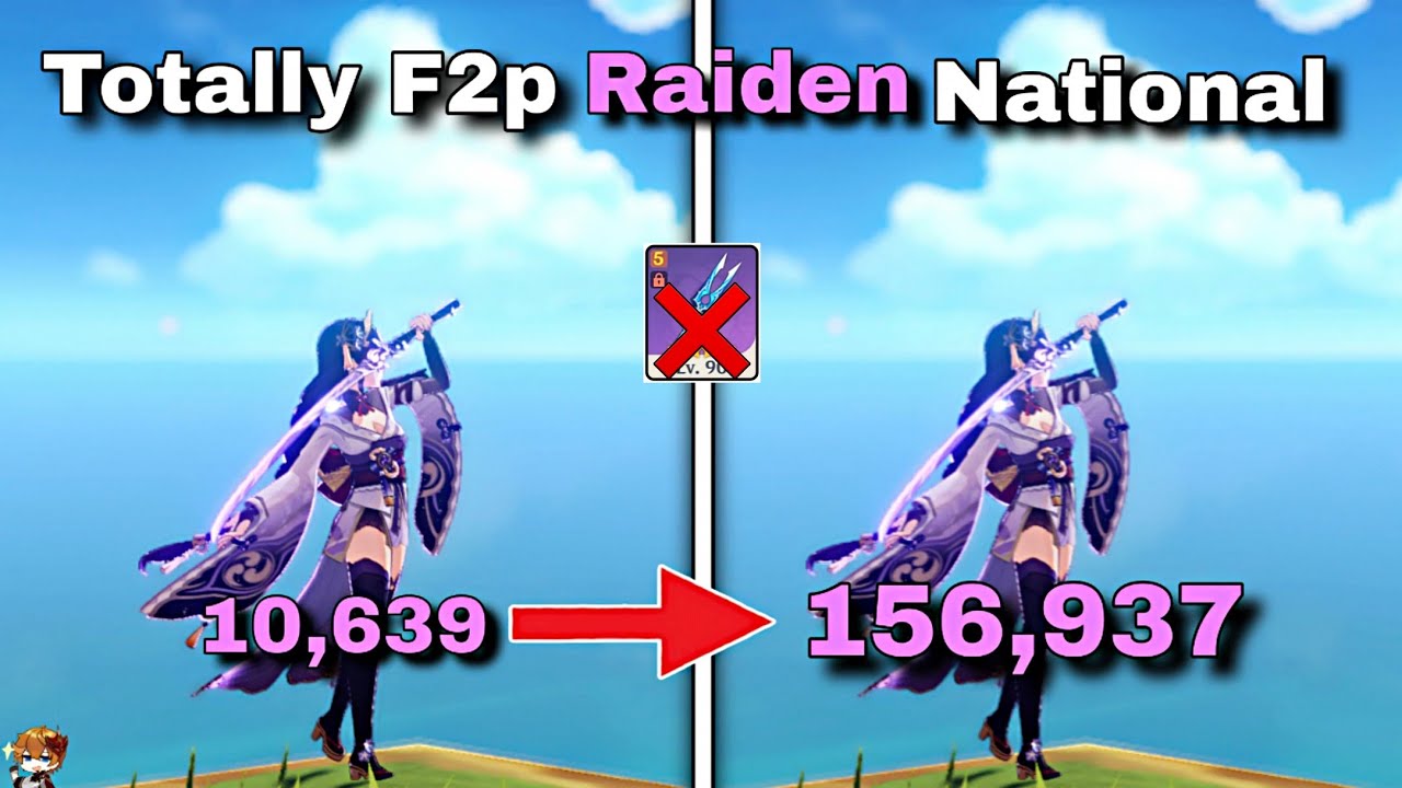 TOTALLY F2P RAIDEN NATIONAL [ full team build ] | Genshin impact - YouTube