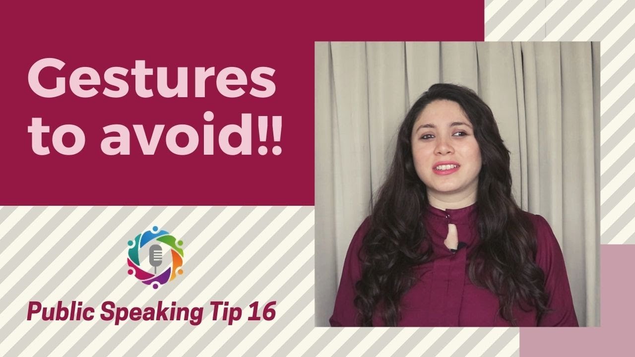 Gestures to avoid ! : Public Speaking Tip 16 - YouTube