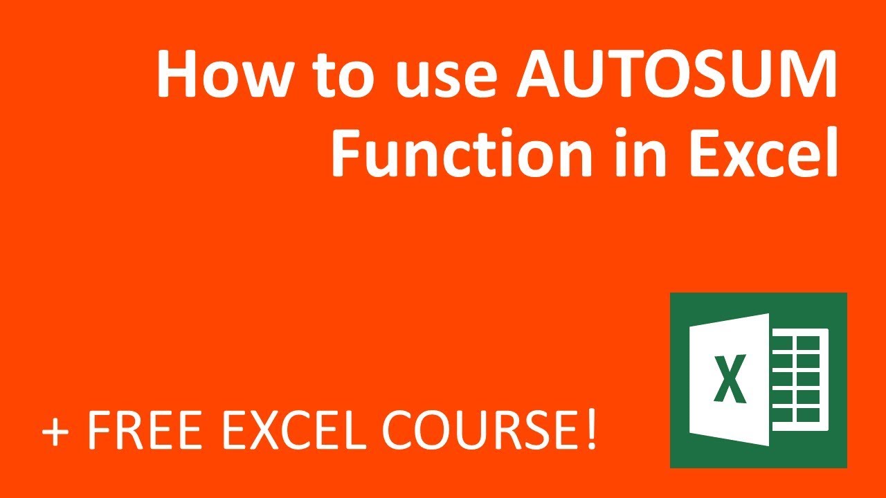 Using AUTO SUM Function To Check Our Input In Excel 2018 YouTube Using AUTO SUM Function To Check Our Input In Excel 2018 YouTube