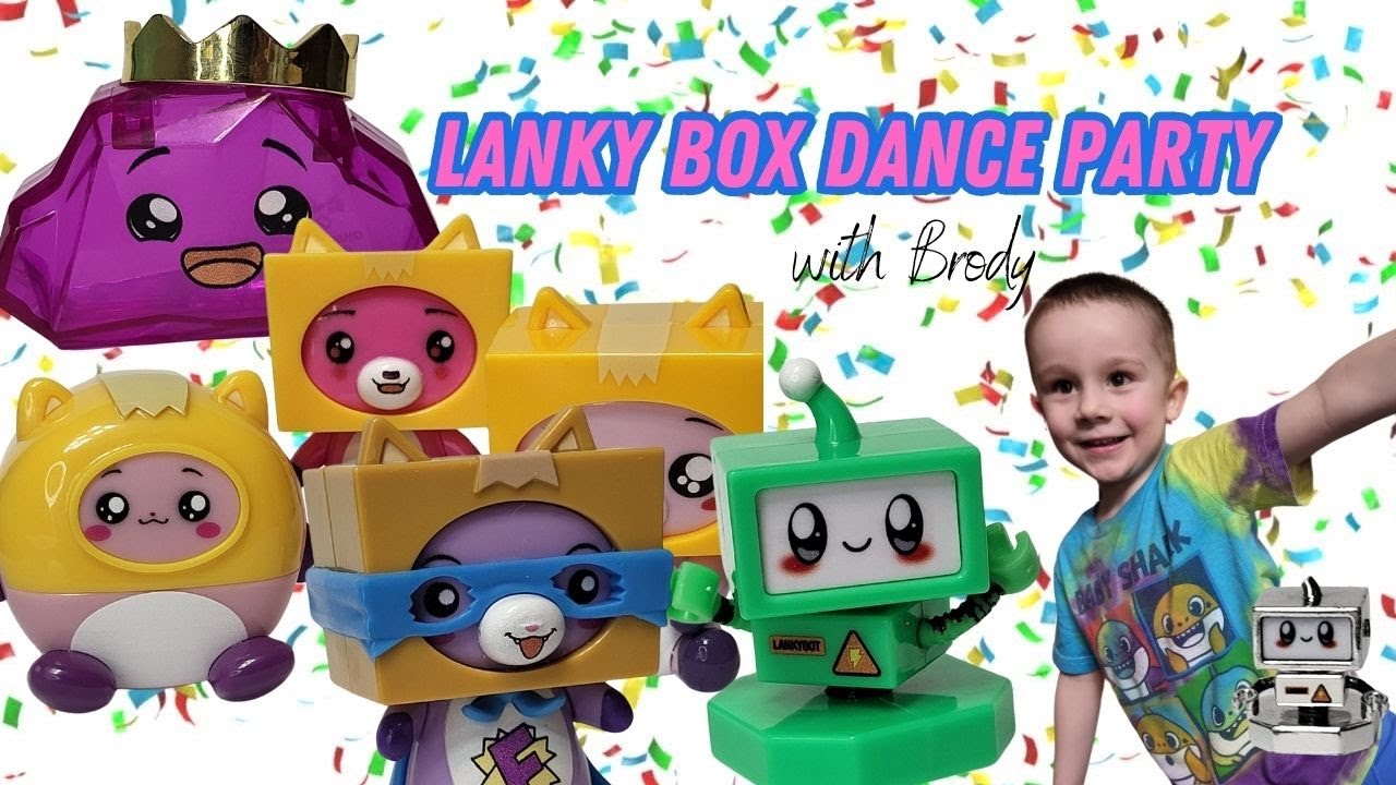 Lanky Box Dance Party with Brody #lankybox #kids - YouTube