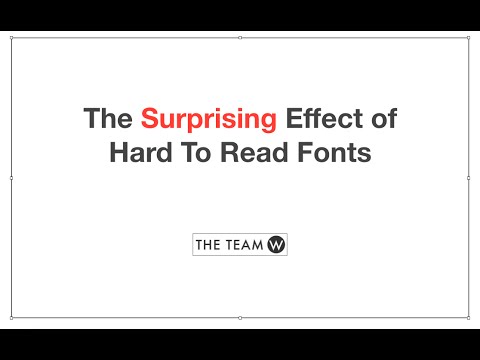 The Surprising Effect Of Hard To Read Fonts - YouTube