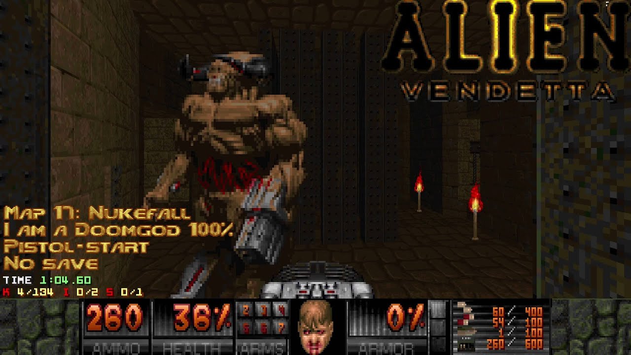 Doom II: Alien Vendetta - MAP17 (Nukefall) - Ultra-Violence / I'm a ...